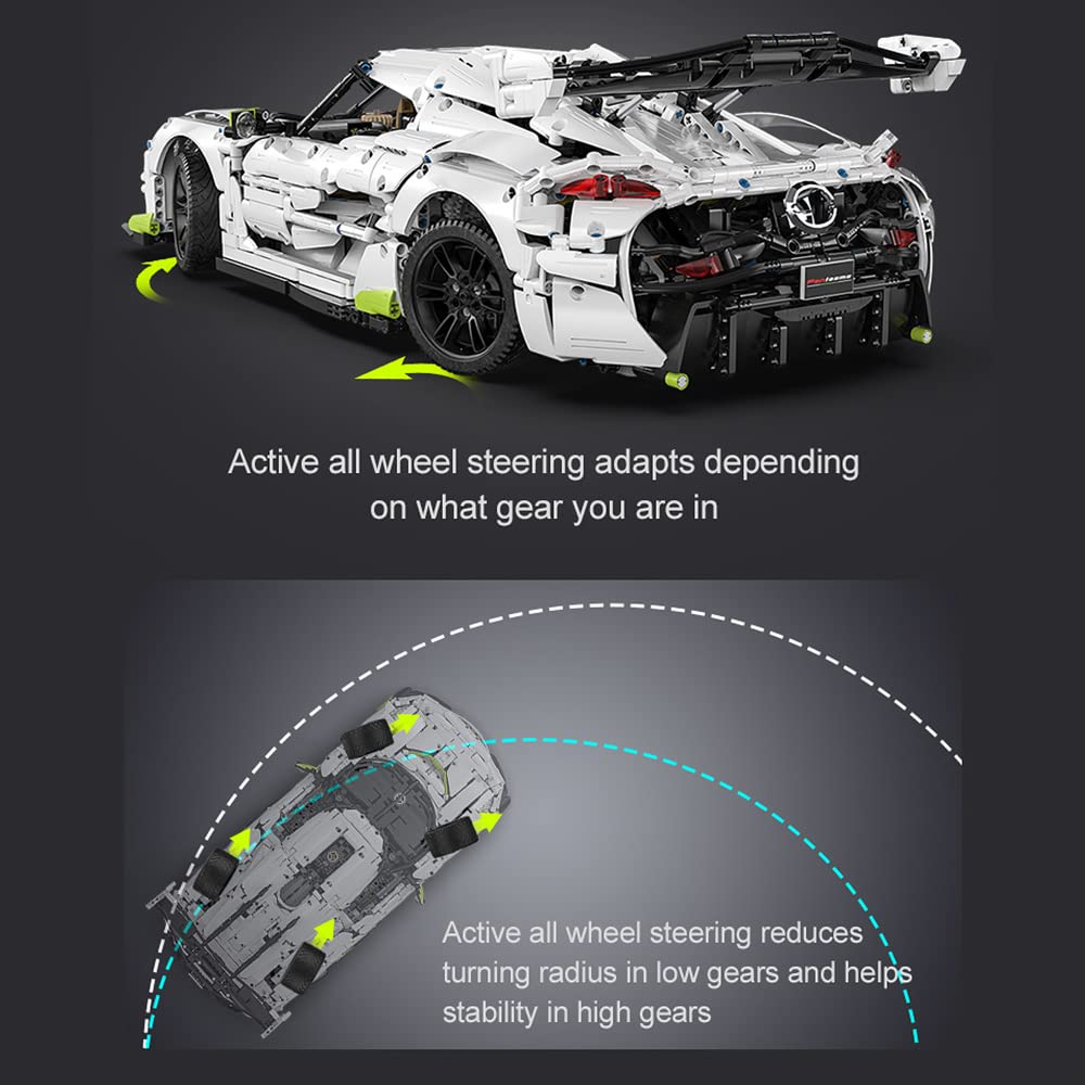 MISINI Fantasma Super Car Building Kit,4346/pcs MOC Building Blocks for Adults and Teens,1:8 Model Sports car Sets, C61048W Technology Bricks