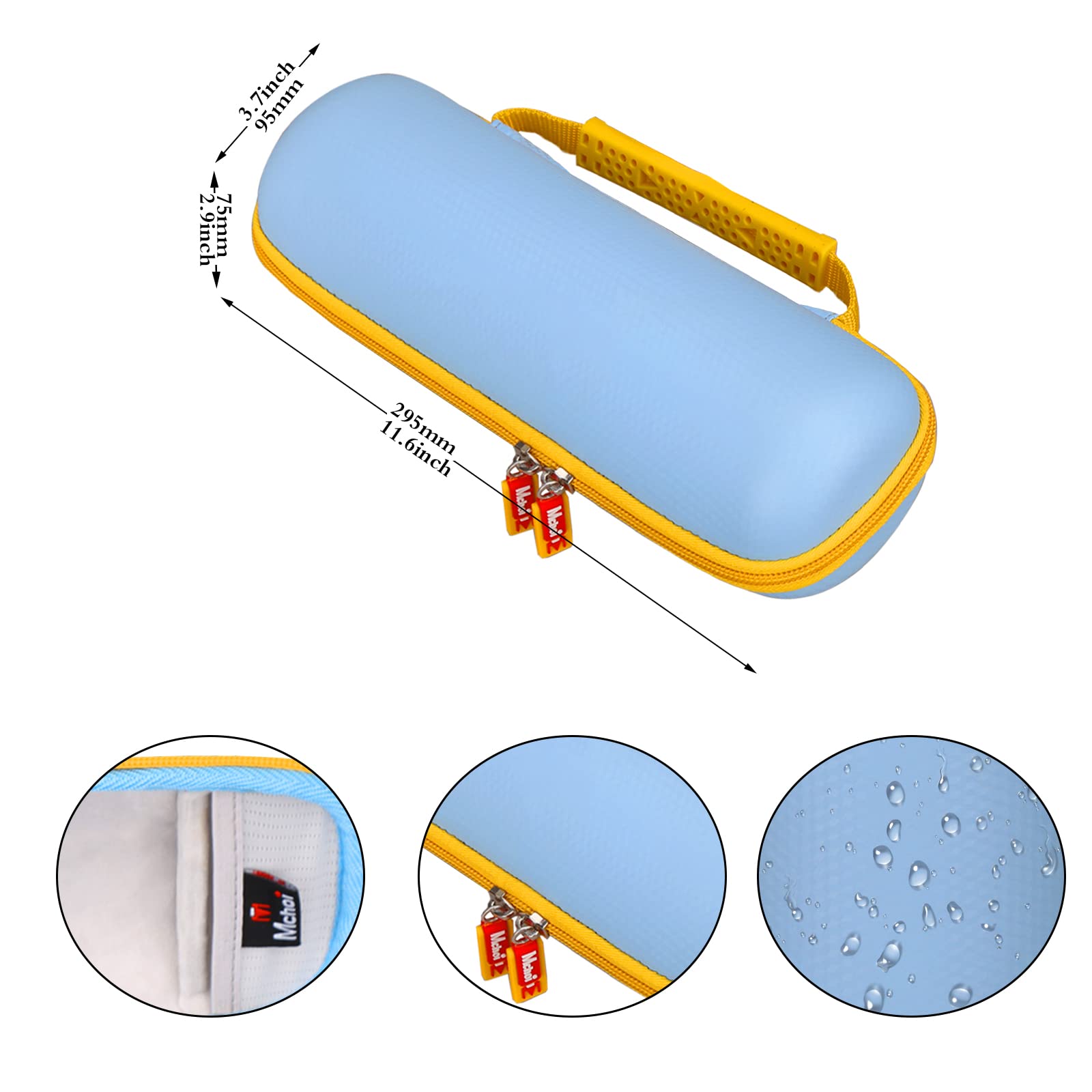 Mchoi Hard Carrying Case Fits for Otamatone Japanese Character Electronic Musical Instrument Portable Synthesizer by Cube/Maywa Denki, Lightweight and Waterproof Automatone Instrument Holder