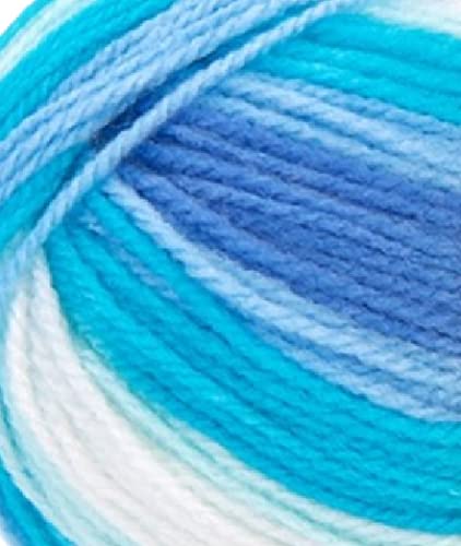 Lion Brand Ice Cream Yarn - 3 Pack with Pattern Cards in Color (Blue Moon)