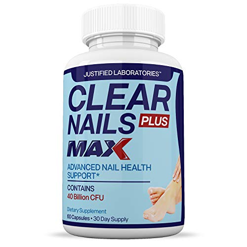 Justified Laboratories (2 Pack) Clear Nails Plus Max Pills 40 Billion CFU Probiotic 60 Capsules