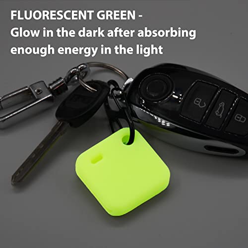 Silicone Case for Tile Mate 2020 & 2018 with Keychains, 2 Pack Anti-Scratch Protective Cover with Carabiner (Navy/Fluorescent Green)