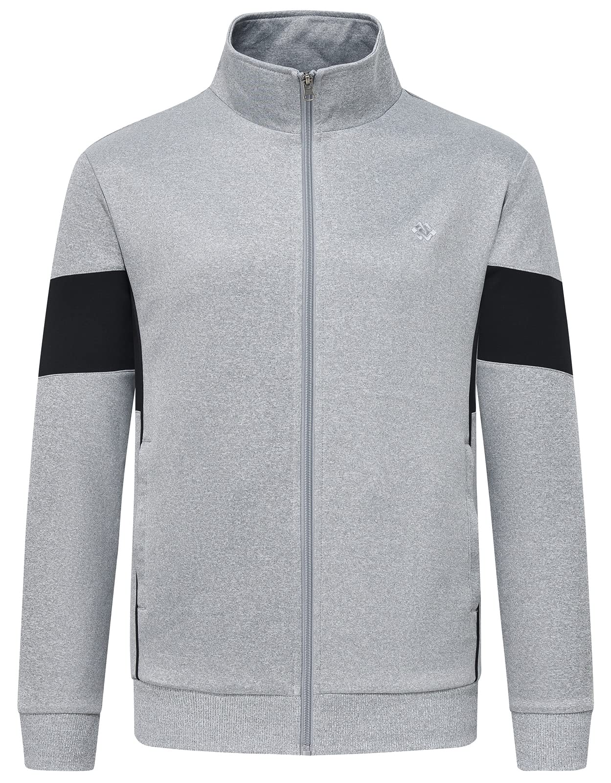 Mens Sweatsuits 2 Piece Track Suits for Men Set Mens Athletic Set Mens Tracksuit 2 Piece Men Sport Jackets Casual SweatSuit Men Grey Large