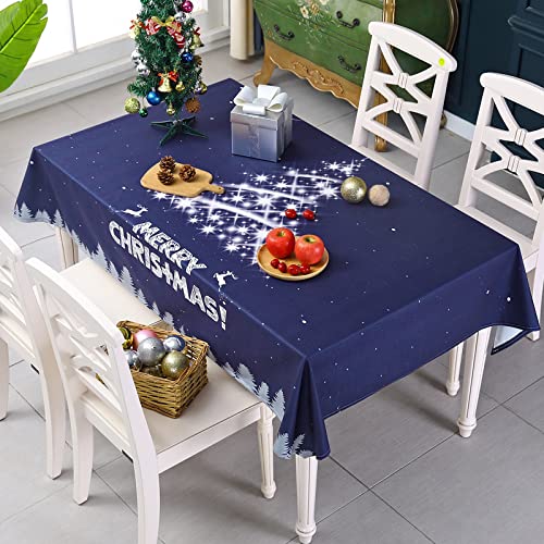 MLQL Christmas Party Wedding Decoration Tablecloth Rectangle Waterproof Living Room Coffee Table Table Cover A7 140x210cm
