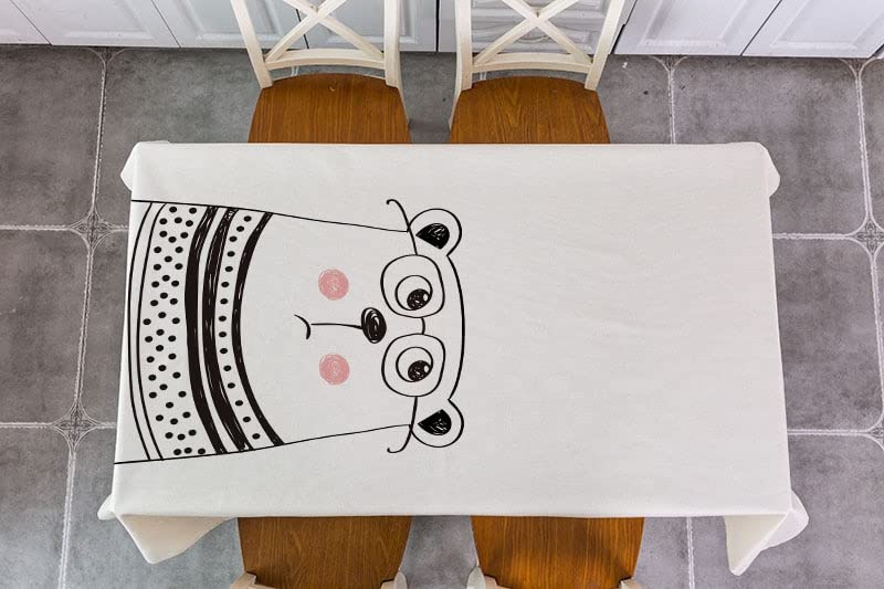 MLQL Christmas Cartoon Animal Tablecloth Anti-scalding Suitable for Birthday Party Tablecloth Cover Decor Table A2 140x200cm