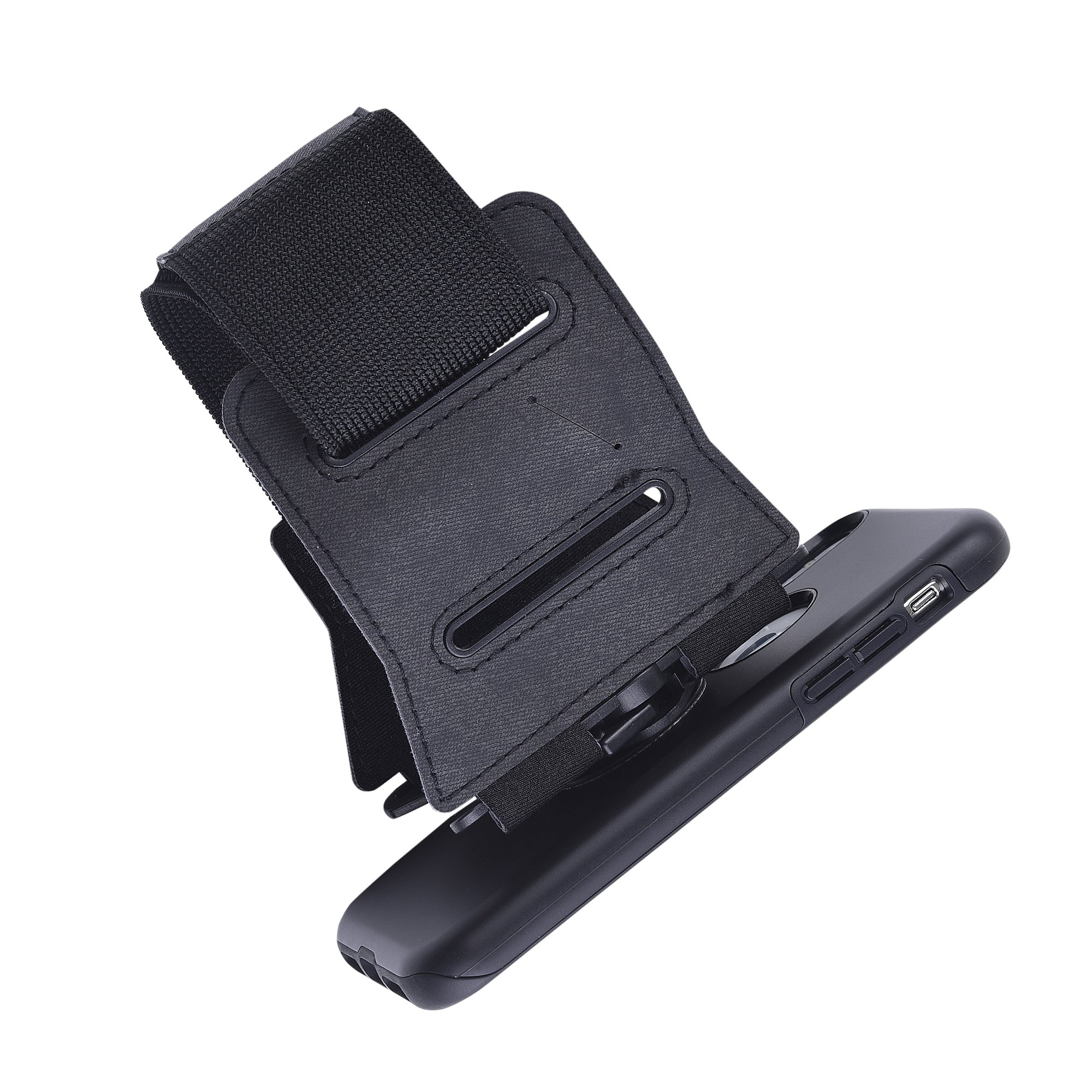 igooke Universal Phone Armband, Running Phone Holder with Quick Mount for iPhone 12 Pro Max Note 20 Ultra S20 Ultra Note 10 Plus etc for Sports Workout Exercise Jogging (Black)