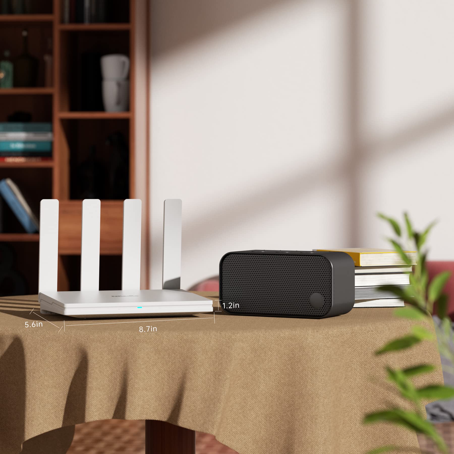 NRadio WiFi Router, AC1200 Dual Band Wireless 4G LTE Router with SIM Card Slot, Unlocked Mobile Hotspot for Home Office - Plug and Play (4 Antenna),C6