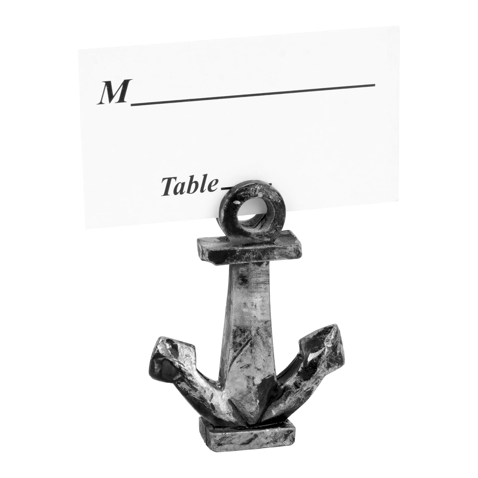 Philo Fun 12 Piece Nautical Anchor Place Card Holder Golden, Table Number Note Holder Buffet Food Marker
