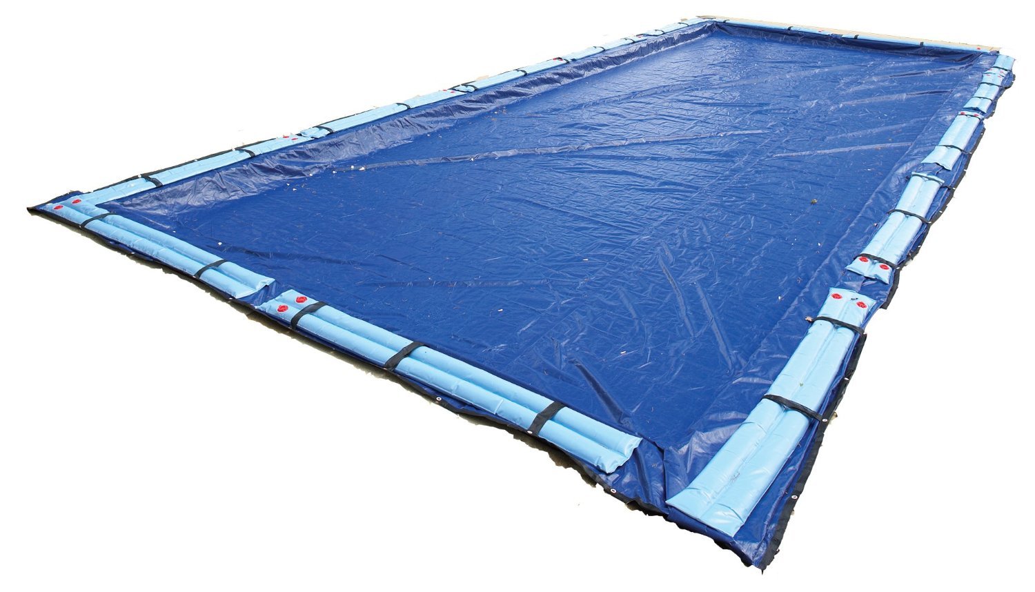 Inground Pool Cover for 16x32 Foot Rectangle Swimming Pool - Super-Duty: 15-Yr with Cover Tubes