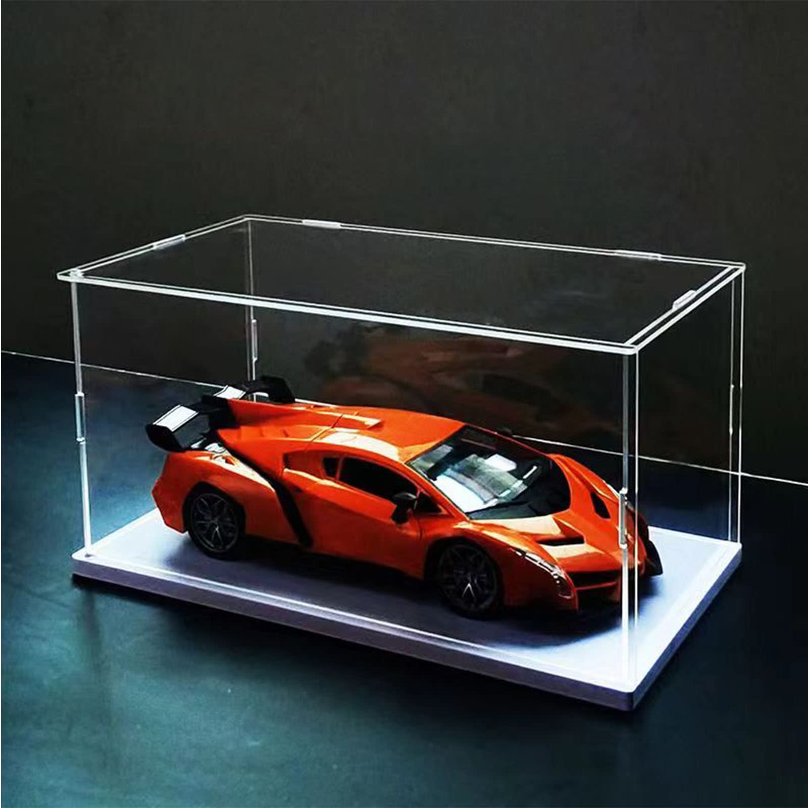 Openable Clear Acrylic Display Case Box ,Versatile Collectibles Display Dustproof Showcase with Thickening Base,for Display Action Figures Home Storage Organizing Toys (8x4x6 inch/20x10x15cm)