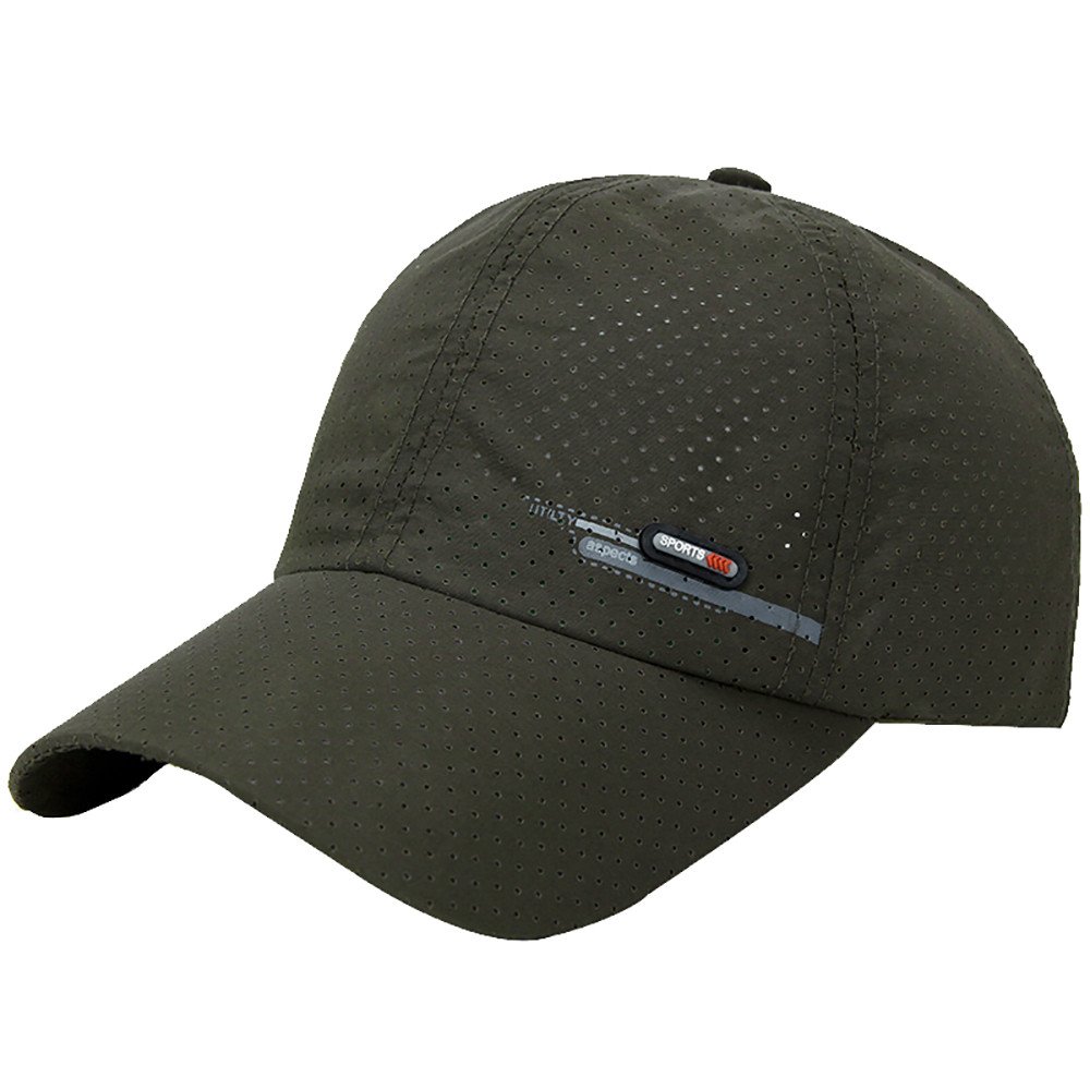 Mesh Baseball Caps Breathable Outdoor Ponytail Sports Golf Cap Lightweight Adjustable Snapback Travel Beach Sun Hats Unisex Green