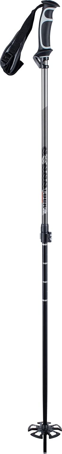K2 Lockjaw Aluminum Ski Poles Sz 105-145cm (42-58in) Gunmetal