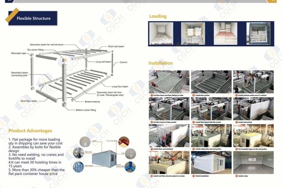 Portable Container Tiny House. Prefab 20ft Home with Bathroom. Container Movable House .Can be Used as a Warehouse, Office, Storage and Guest House, Luxury Bathroom & Shower (with Airconditioning)
