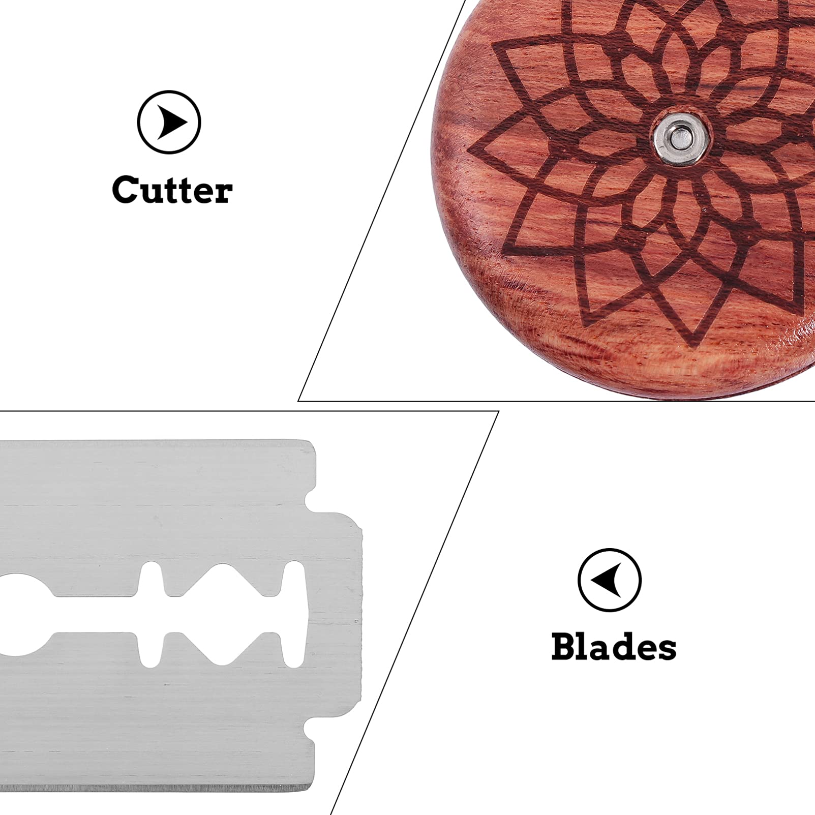 Luxshiny Bread Lame, Baking Dough Scoring Tool Bread Curve Cutter with Replaceable 5 Cutters for Baking Cooking (Style 3) Bread Scoring Knife