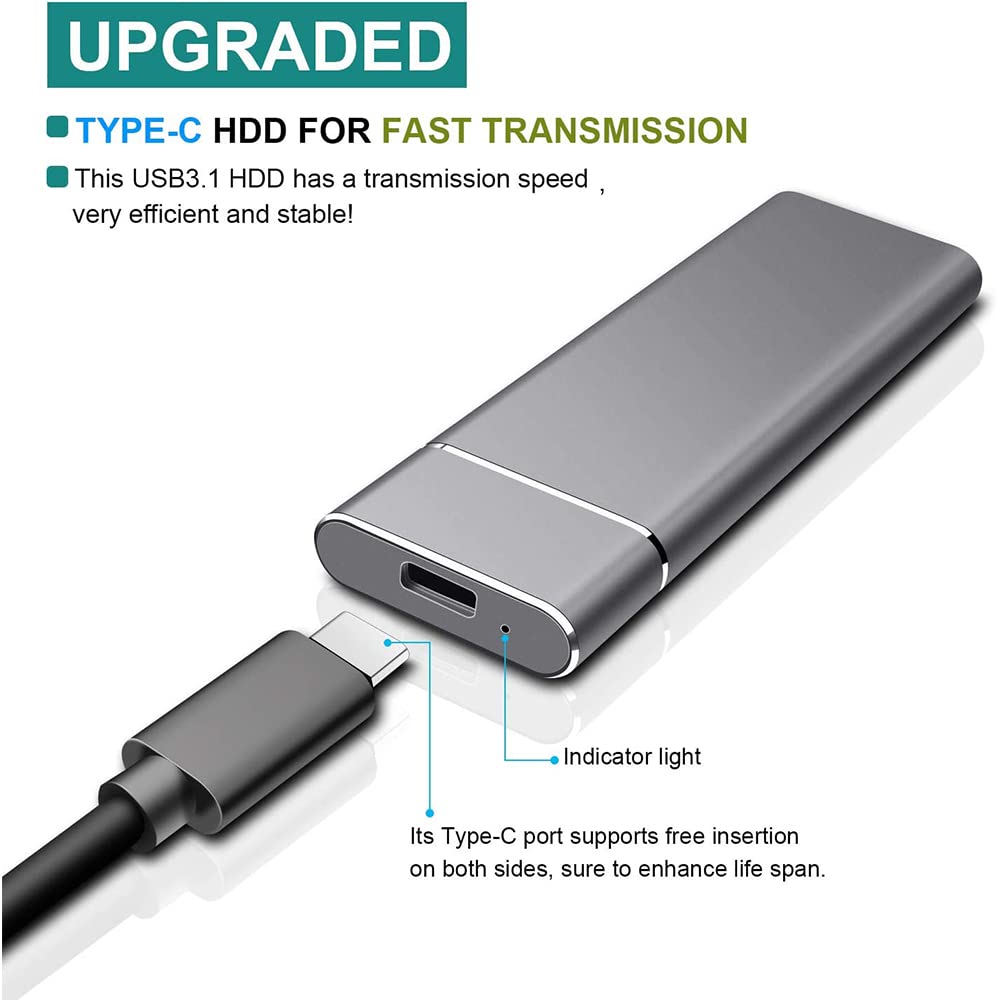 Portable External Hard Drive for Mac,PC,Desktop,Laptop-Portable Hard Drive External USB 3.1 Hard Drive,Date Storage External Hard Drive 2TB,Ultra Slim & High Capacity,VOYAH-HDD04(2TB,Blue)