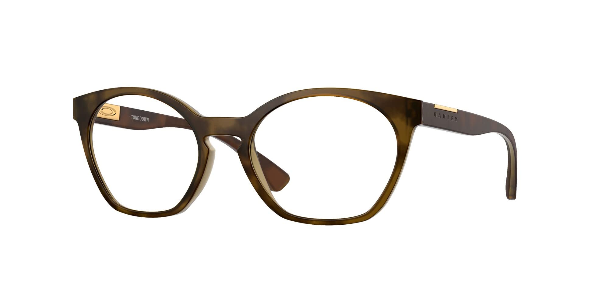 Oakley Women's Ox8168 Tone Down Round Prescription Eyewear Frames, Satin Brown Tortoise/Demo Lens, 50 mm