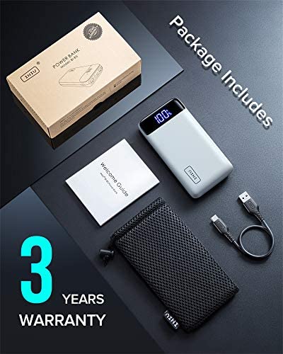 INIU Portable Charger, 22.5W PD3.0 QC4.0 Fast Charging LED Display 20000mAh Power Bank, Tri-Outputs Battery Pack Compatible with iPhone 15 14 13 12 Pro Samsung S22 Google iPad Tablet etc[2023 Version]