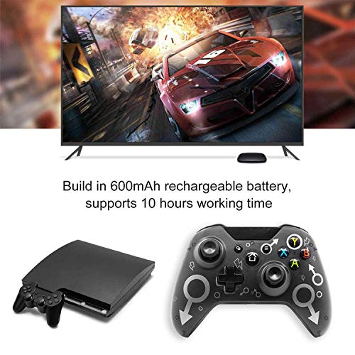 JZW-Shop Wireless Controller for Xbox One/Xbox One S/Xbox One X/Xbox Series X/PS3/PC, 2.4GHZ Wireless Game Controller with Dual Vibration Black
