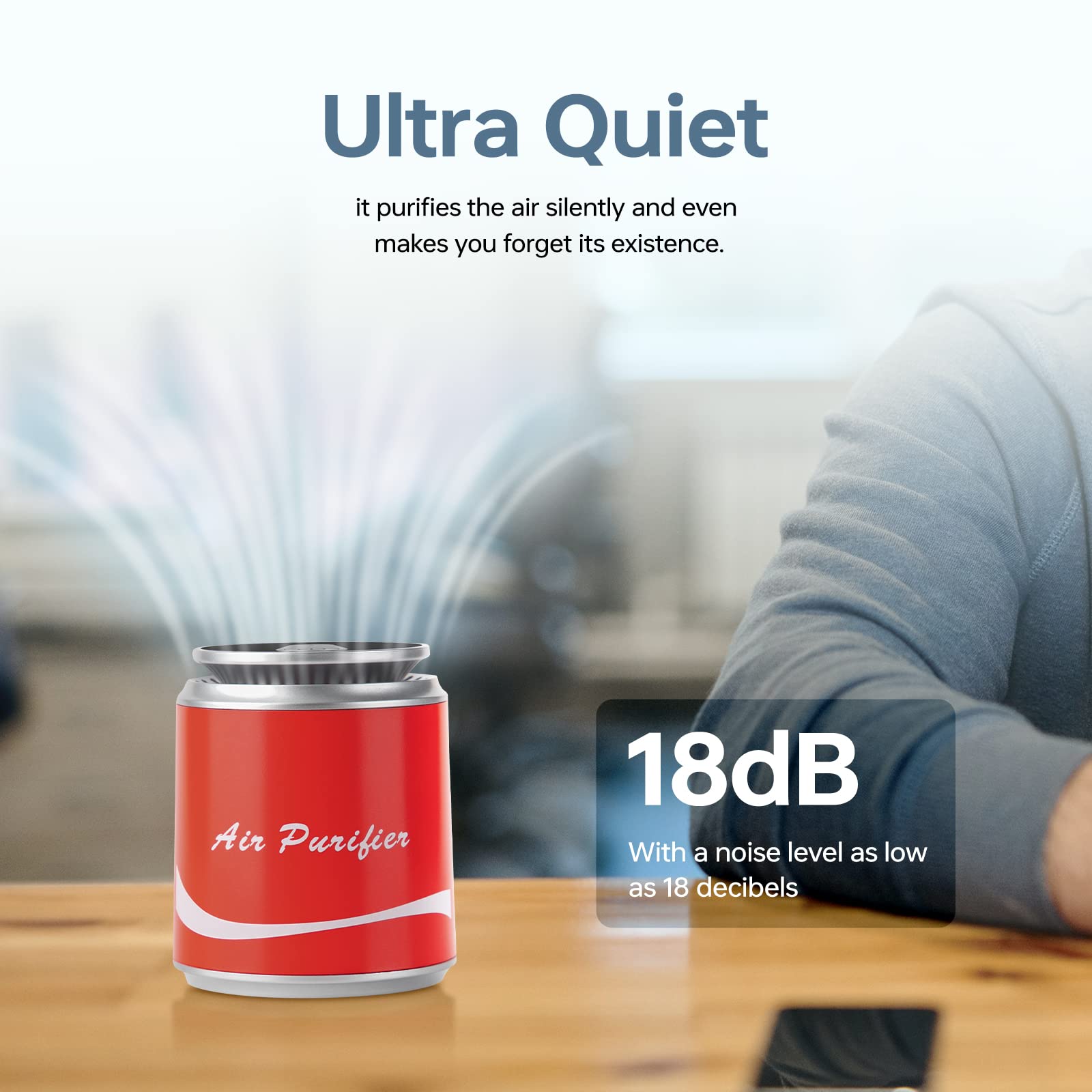 Mini Fridge Deodorizer, Air Purifier, Portable Deodorizer for Fridge, Car, Closet, Wardrobe, More Effective Than Baking Soda and Charcoal Bags