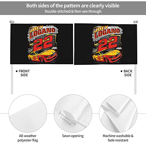 Joey Logano 22 Patriotic Car Flag Window Clip On Flag Model 12x18 In