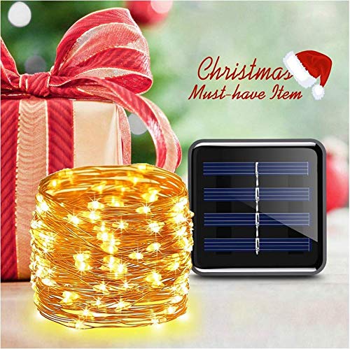HGKFJH Solar Outdoor Indoor 100LED Copper Wire String Outdoor Home Waterproof lamp String with Landscape Garden Lighting