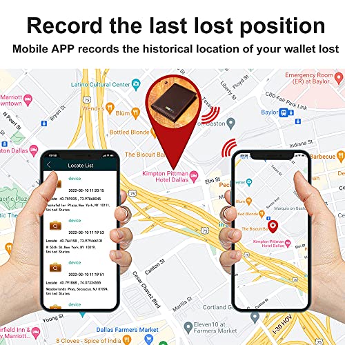 SMART LB Anti-Lost Bluetooth Wallet Tracker & Finder GPS Position Locator Mens Slim Minimalist Credit Card Holder Large Capacity dad Wallet with Zipper Gifts with Box…