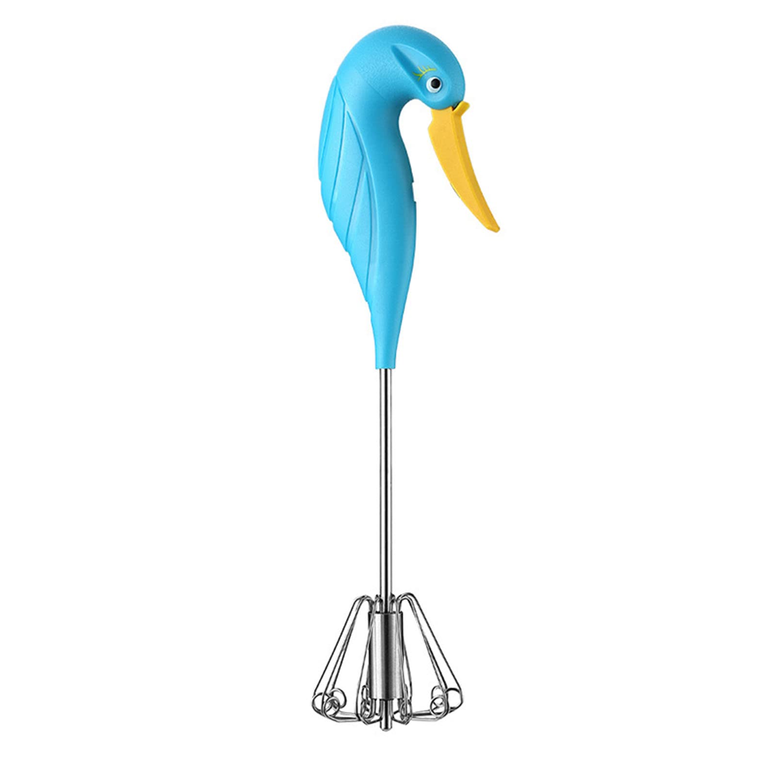 Household Semi-Automatic Rotating Egg Beater Stainless Steel Manual Mixer Self-Turning Whisk Kitchen Tool Cream Utensils Semi-automatic Egg Beater Manual Mixer Stainless Steel Beater Whisk Hand Push