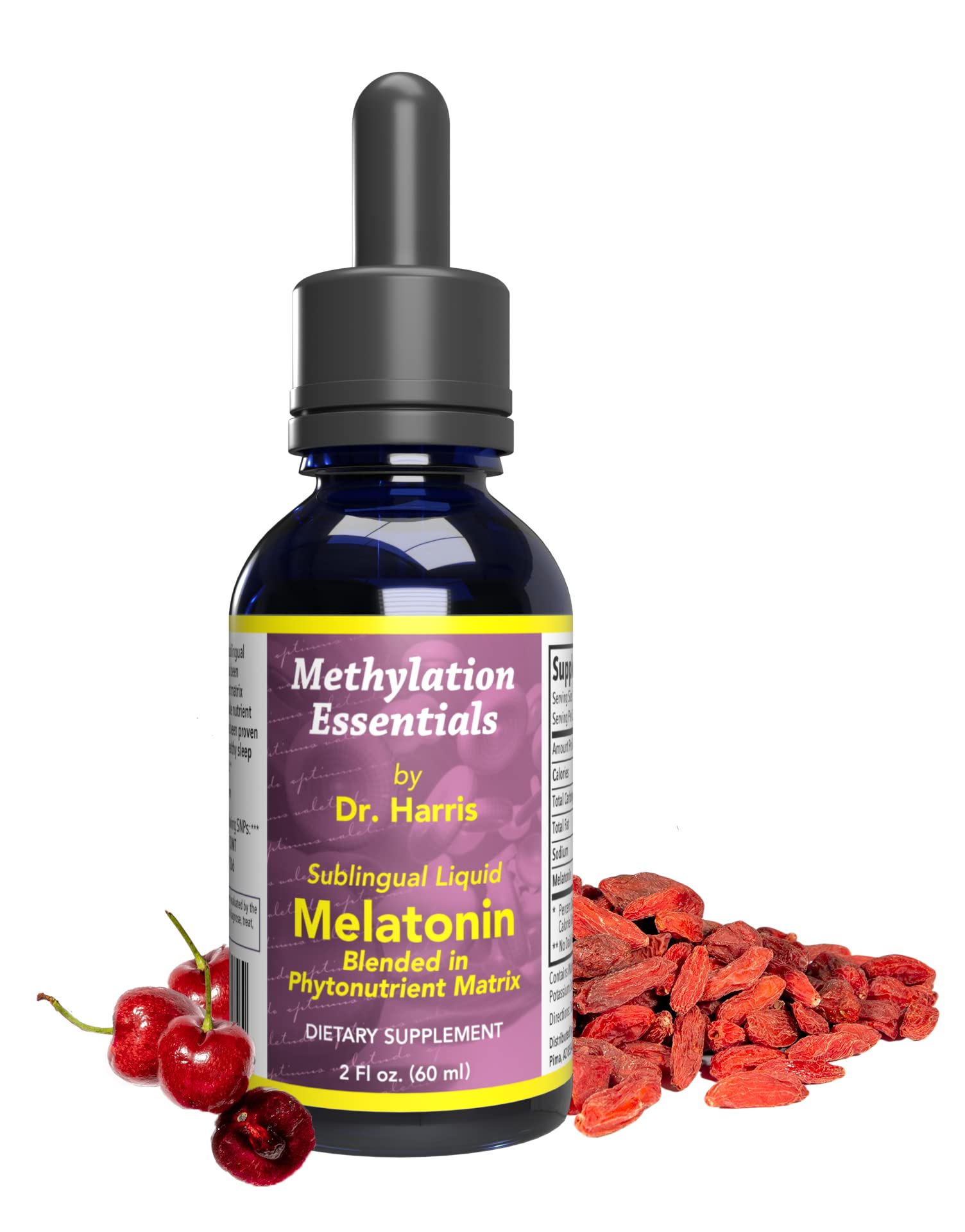 Optimal Health Systems Dr. Harris Essential Melatonin 2 Fl oz. (60 ml) (30 Servings). Sublingual Liquid Melatonin Blending in Phyronutrient Matrix. Sleep Aid.
