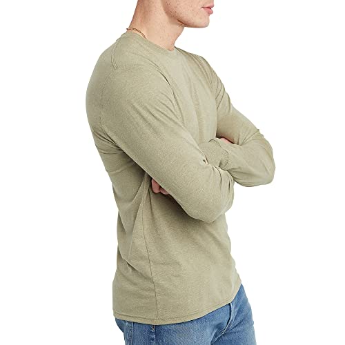 Hanes Originals Men's Tri-Blend Long Sleeve T-Shirt, Oregano PE Heather, Medium