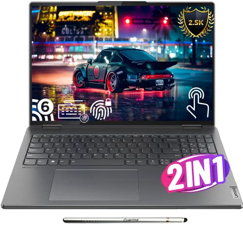 Lenovo Yoga 7i 2-in-1 Premium Laptop, 16" 2.5K Touchscreen, 12th Intel Evo Platform 12-Core i5-1240P, 8GB LPDDR5 RAM, 512GB SSD, Intel Iris Xe Graphics, Backlit KB, FP, Win11 Home