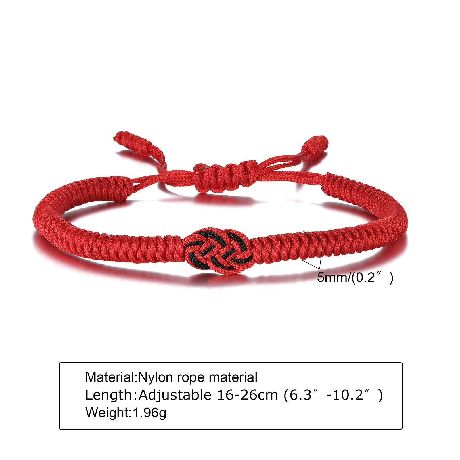 MPRAINBOW Personalized Braided Couples Bracelet:Custom Name Promise Words Engraved Bracelets Attraction Relationship Bracelets for Him and Her (Luck Love Knot)