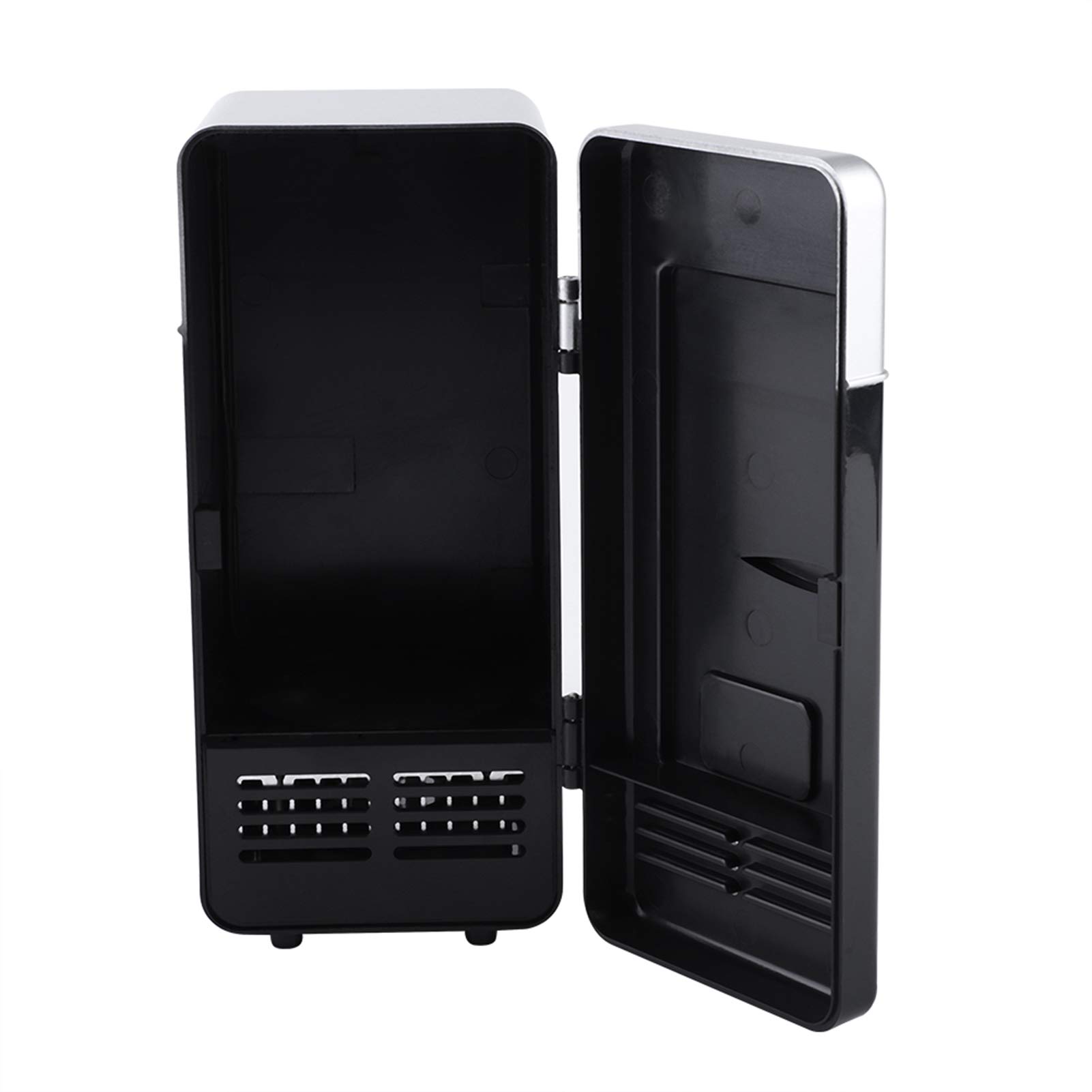 KOSDFOGE Mini Fridge, LED Drinks Beverage Cans Refrigerator and Heater Portable Cooler & Warmer Small for Skin Care Cosmetic Makeup, for Office Bedroom Dorm Car(black)