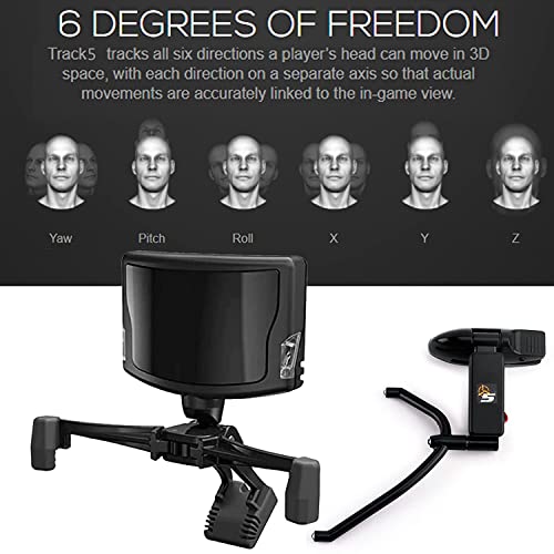 Optical Head Tracker Bundle, Head Tracker for TrackIR5/TrackNP5, Head Tracking Head Aiming Flight Simulation for Multiple Games (with Track Clip Pro)