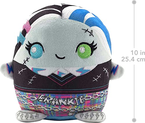 Monster High Cuutopia 10-inch Plush Character, Frankie Stein Plushie, Soft Rounded Pillow Doll, Kids Toys and Gifts