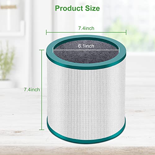 NXBHG TP01 TP02 Replacement Filter 2 Pack Compatible with Dyson Pure Cool Link TP01, TP02, TP03, BP01, AM11 Tower, NXBHG 360° True Filter, Compare to Part # 968126-03