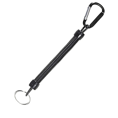 kaaka 1Pc Fishing Lanyards Boating Kayak Camping Secure Pliers Lip Grips Fish Pole Rod Protective Tackle Multipurpose Tool Black