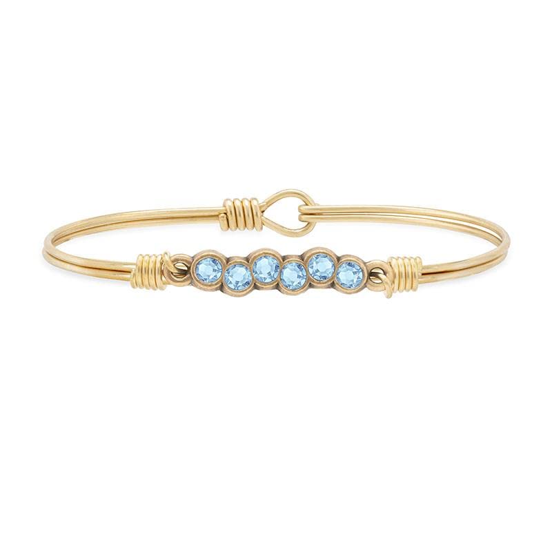 Luca + Danni March Starlight Bangle Bracelet For Women - Silver Tone Regular Size Made in USA