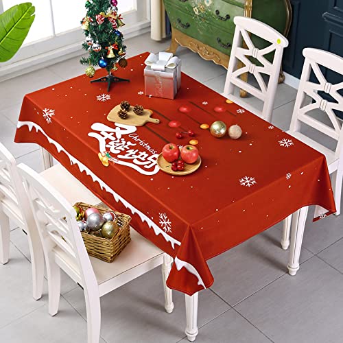 MLQL Christmas Party Wedding Decoration Tablecloth Rectangle Waterproof Living Room Coffee Table Table Cover A7 140x210cm