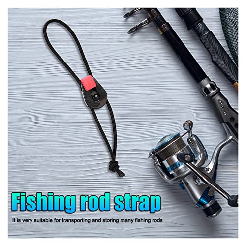 MEFESE 4pcs Quick Rod Tie Straps Fishing Rod Bungee Leash Pole Accessories Ties Organizer Reusable Tackle Fish Ultimate Tool Butler