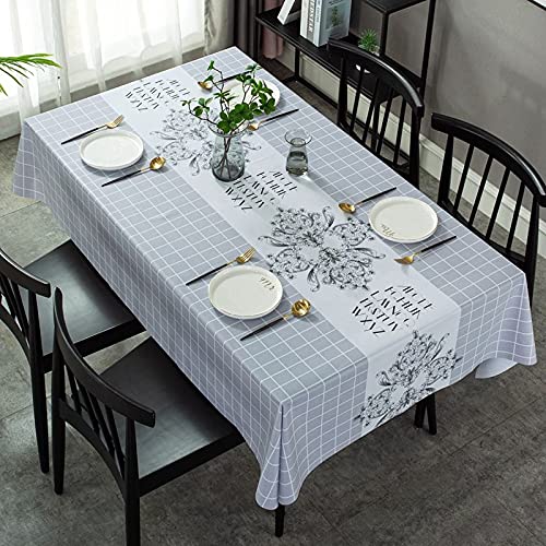 MLQL European-Style Tablecloth Home Restaurant Birthday Party Wedding Decoration Rectangular Waterproof Table Cover A21 140x210cm