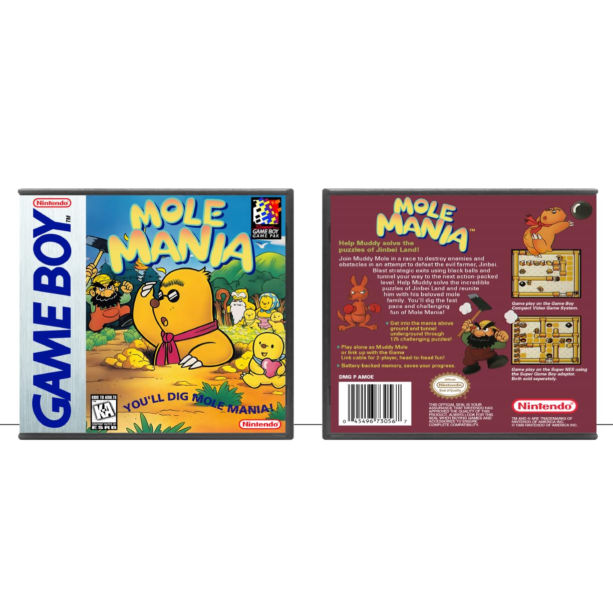 Mole Mania | (GB) Game Boy - Game Case Only - No Game