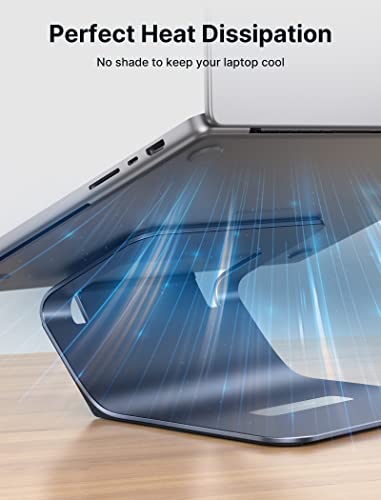 JSAUX Laptop Stand for Desk, Aluminum 2 in 1 Computer Riser and Tablet Stand, Ergonomic Notebook Holder Compatible with MacBook Air Pro, iPad Air Pro, Dell XPS, HP, Lenovo, More 10-15.6β Devices