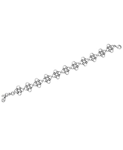 Lucky Brand Knotted Link Bracelet,Silver,One Size