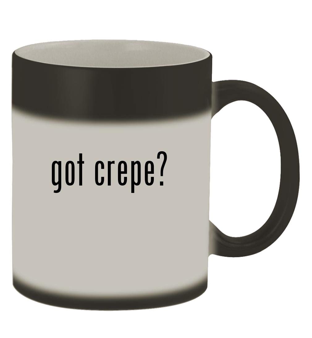 Knick Knack Gifts got crepe? - 11oz Magic Color Changing Mug, Matte Black