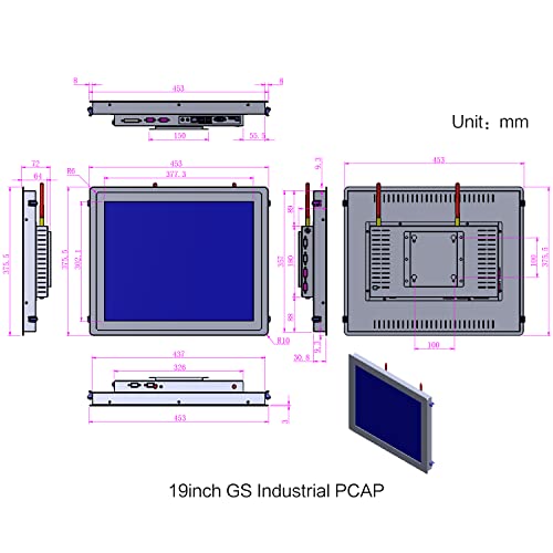 LEANGLE 19" 4:3 Industrial Embedded Touch Panel PC All-in-one,Capacitive Touch Screen,Intel CORE i5-3210M/i5-4200U/i7-8565u/i5-10210U,2*COM,HDMI,USB,VGA,Windows 10