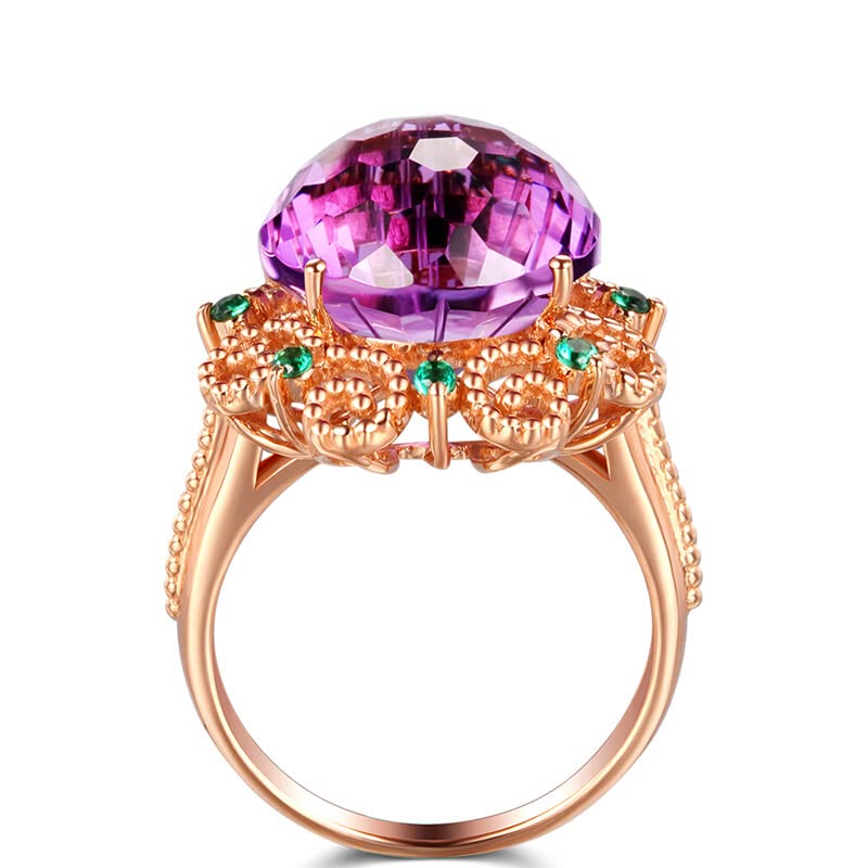 Lucky Doll Adjustable ring Italian retro palace style yellow diamonds Adjustable ring colorful flower Adjustable ring amethyst Adjustable ring pink diamond Adjustable ring