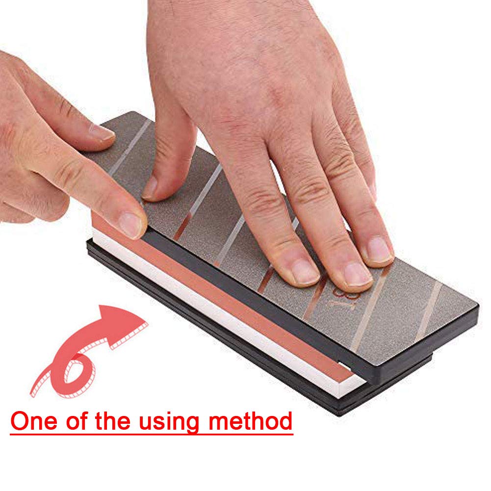 SCOTTCHEN Diamond Flattening Stone Lapping Plate Double-sided Extra Large 10x3 inch (120&180) Grit Diamond Sharpening Plate Fixing Stone Flattener