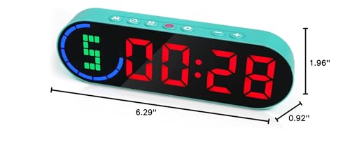 LUCORB Portable Gym Timer for Home Gym, Interval Workout Timer Countdown Stopwatch with Time Progress Bar/Rounds, Easy to Use Fit Boxing Tabata HIIT Emom Fitness
