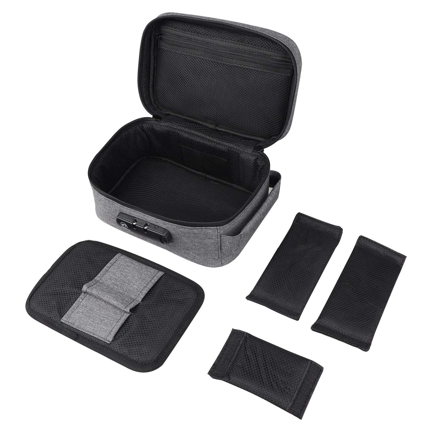 LIK EPOCH Smell Proof Bag with Combination Lock Lunch Bag File Organizer Case Container