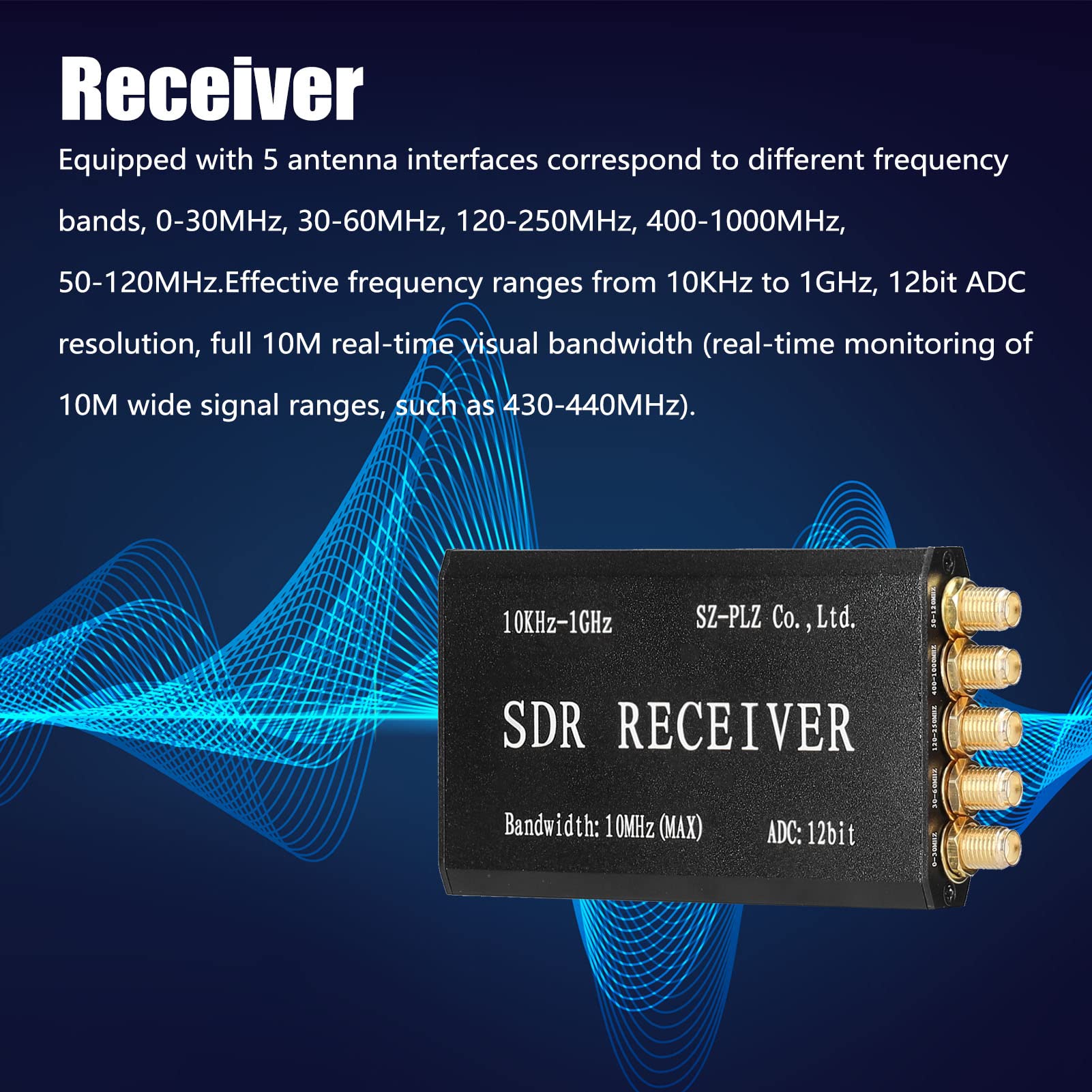 PENCHEN Msi2500 Msi001 Simplified Reciver 10kHz-1GHz Amateur Radio Receiving Moudle Circuit DIY Electronic Accessories with Metal Using