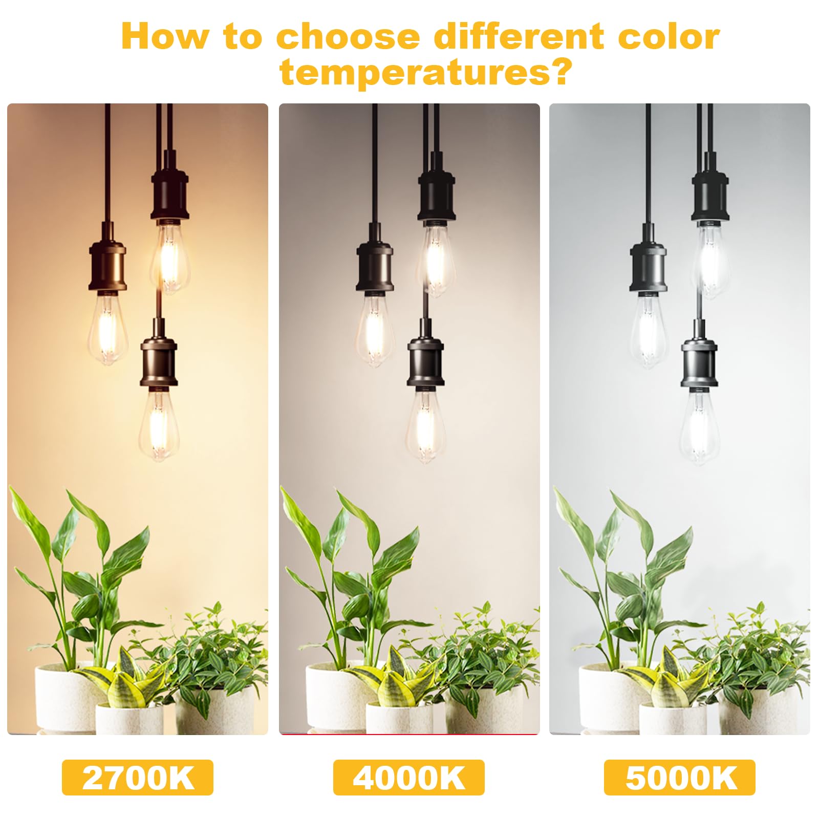 Svater 4-Pack Vintage LED Edison Bulbs 60W Equivalent, 6W ST58 2700K Warm White Antique LED Filament Bulbs, E26 Medium Base, Clear Glass Style for Home and Commercial, Dimmable